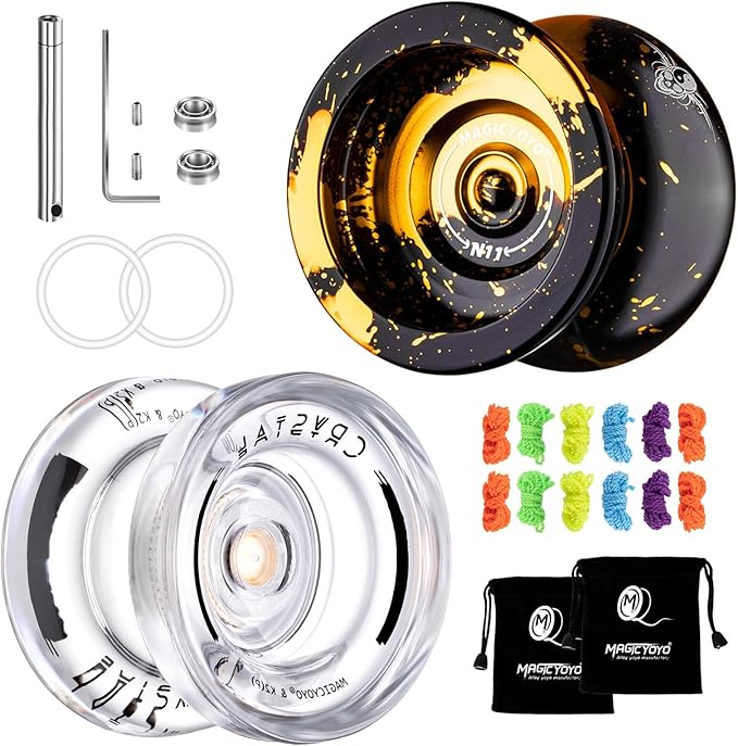 Amazon.com: MAGICYOYO Responsive Yoyo Pack of 2 - N11 Black Golden Yoyo ...