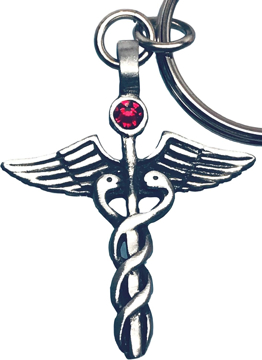 Trilogy Jewelry Pewter Caduceus Medical Snake Rod Doctor Nurse Keychain ...