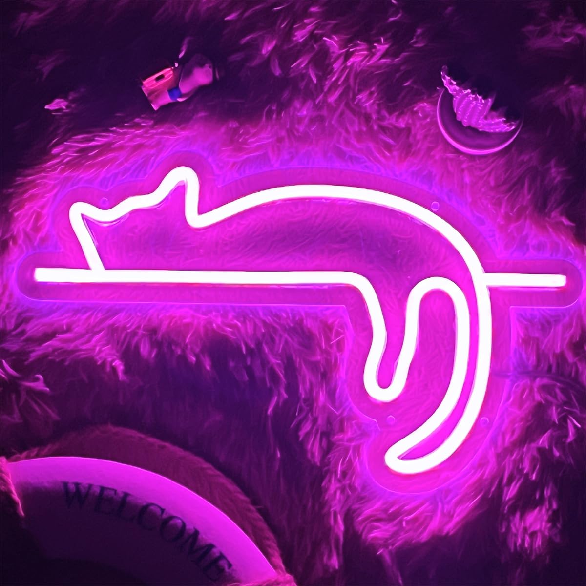 Amazon.com: QILAND Cat LED Neon Sign Super Bright Acrylic Handmade Led ...