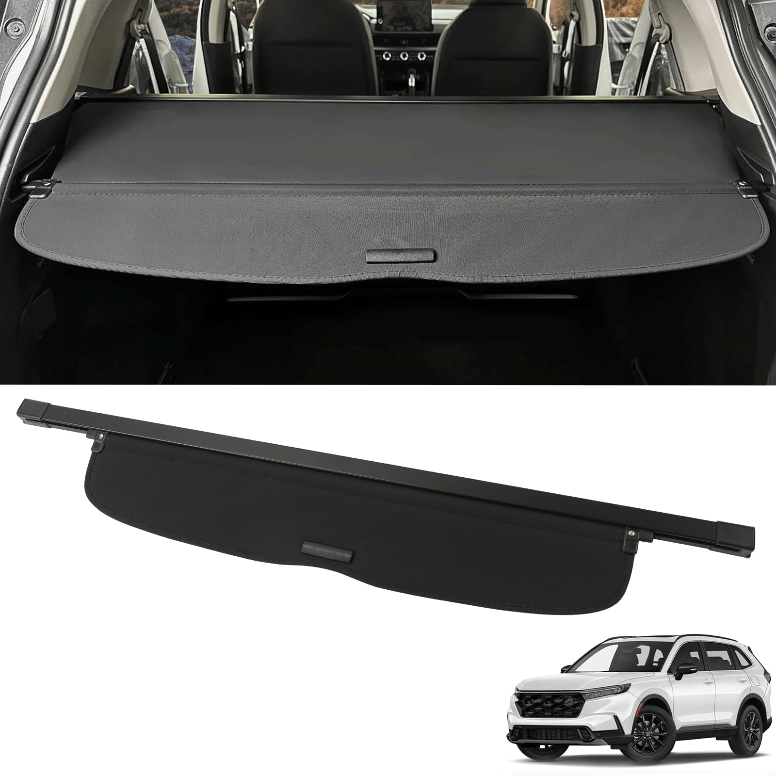 Amazon.com: Salusy CRV 2024 2023 Cargo Cover,Retractable Rear Trunk ...