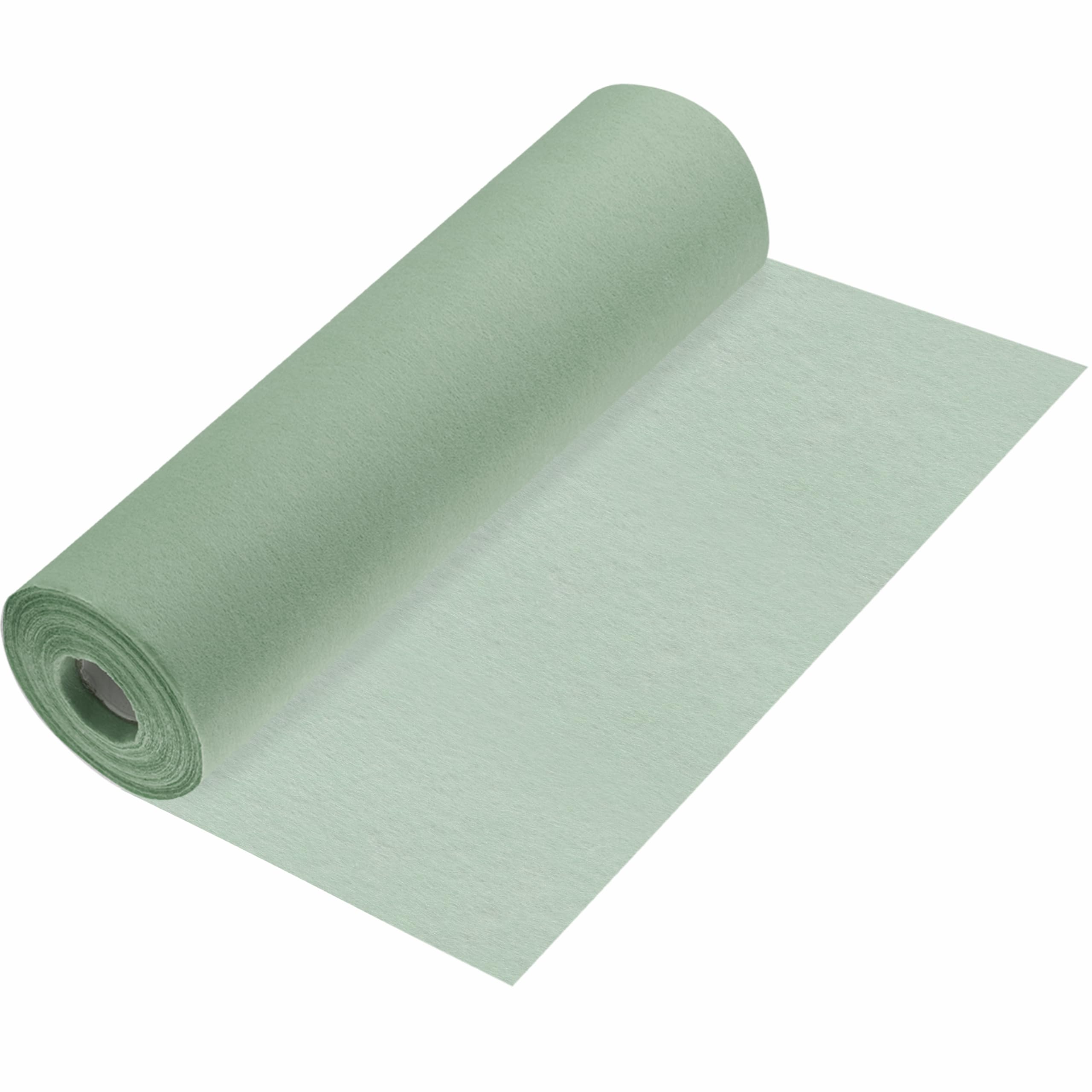 100%Mosel Fleece Table Runner, Eucalyptus Green (30 cm x 25 m ...