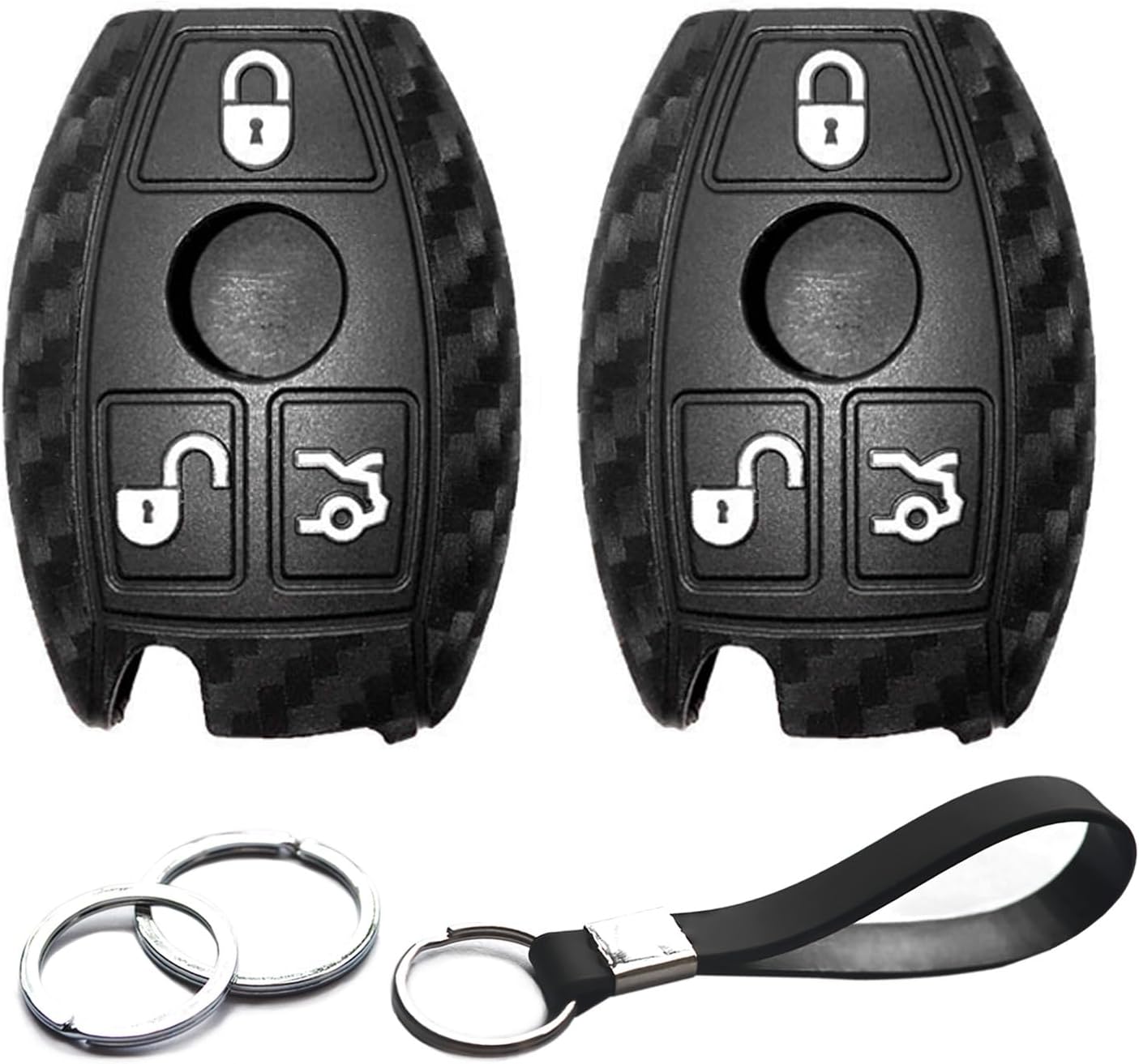 Amazon.com: Key Fob Fit for Mercedes Benz：RPKEY Keyless Remote Key Fob ...