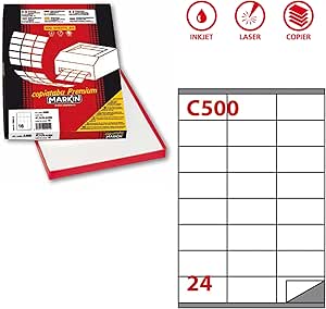 Amazon.com: MARKIN C500 Removable Labels 70 x 36 : Office Products