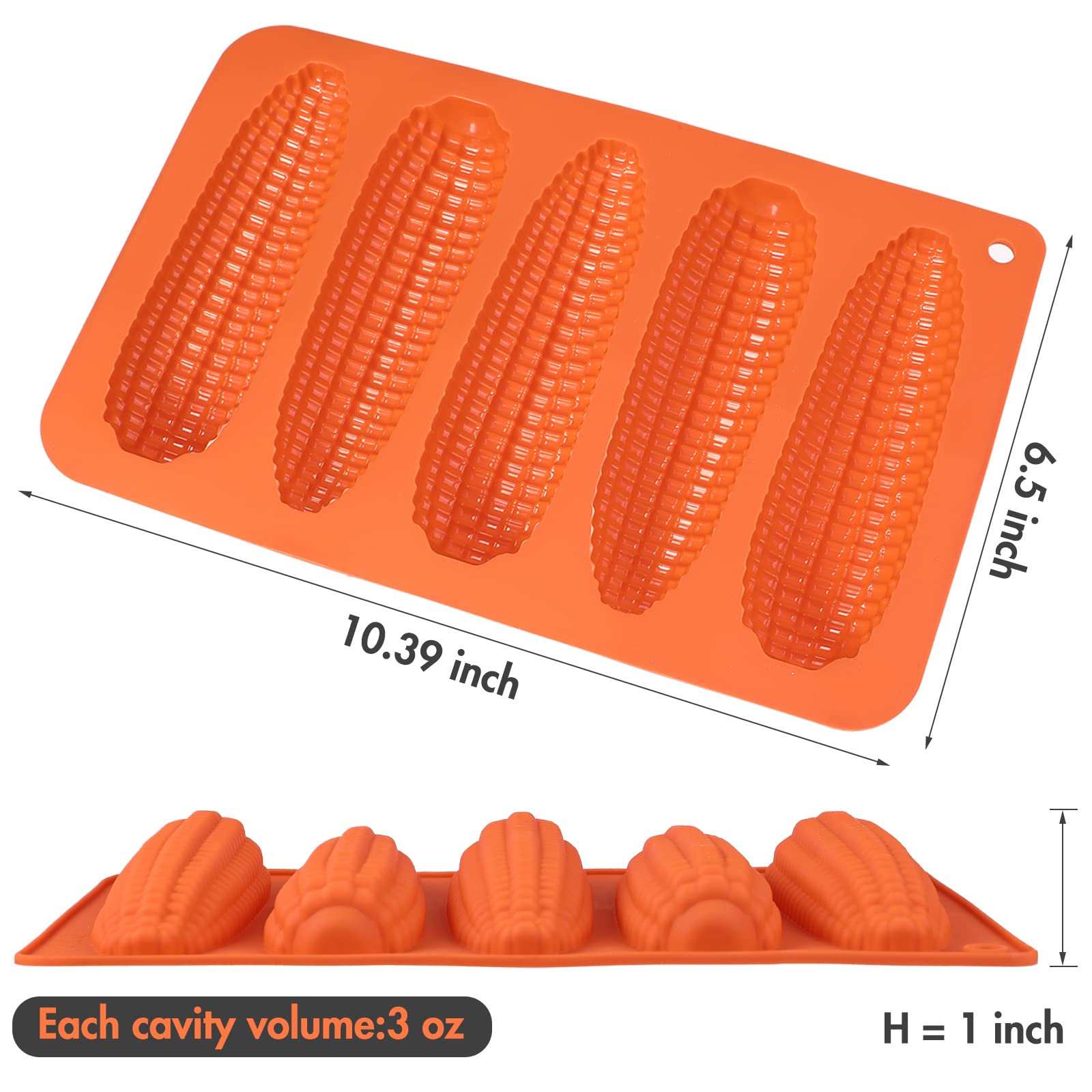 Snapklik.com : Corn Stick Bread Pan Set Of 2, Silicone Corn Cob Bread ...