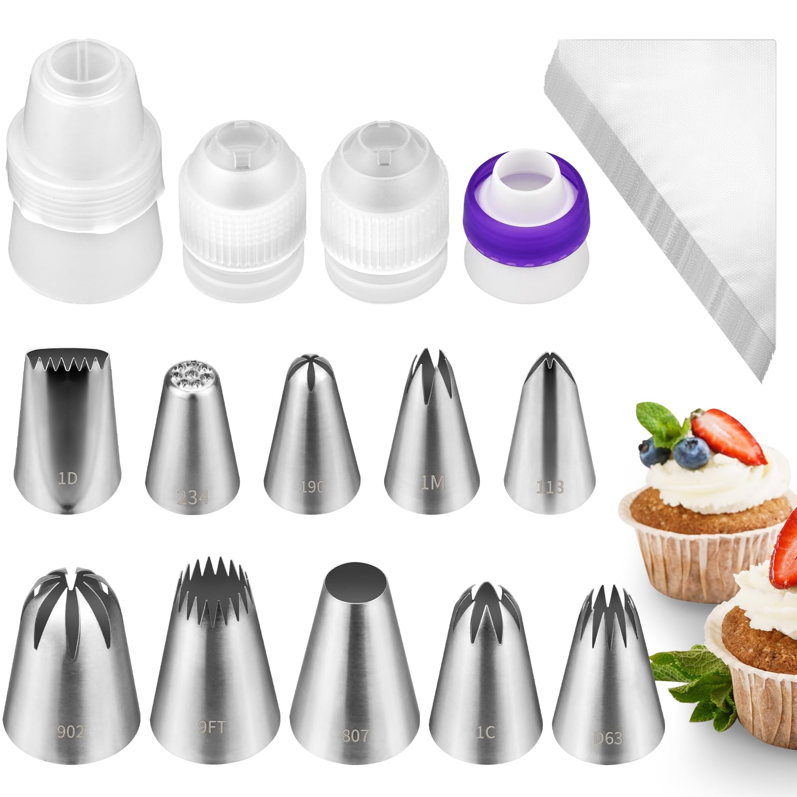 Russian Piping Tips 6pcs Piping Tips Set, Large Icing Piping Tips Set ...