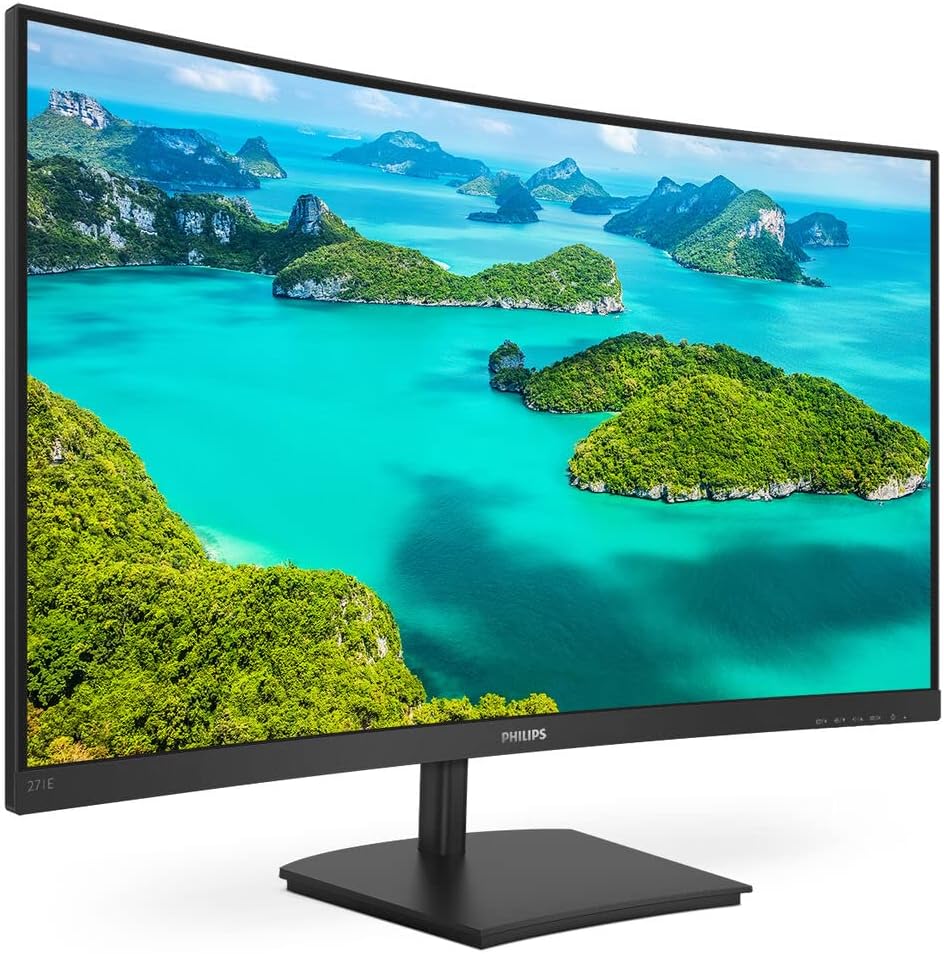 Philips 271E1SCA - 27 Inch FHD Curved Monitor, 75Hz, 4ms, VA, AMD ...