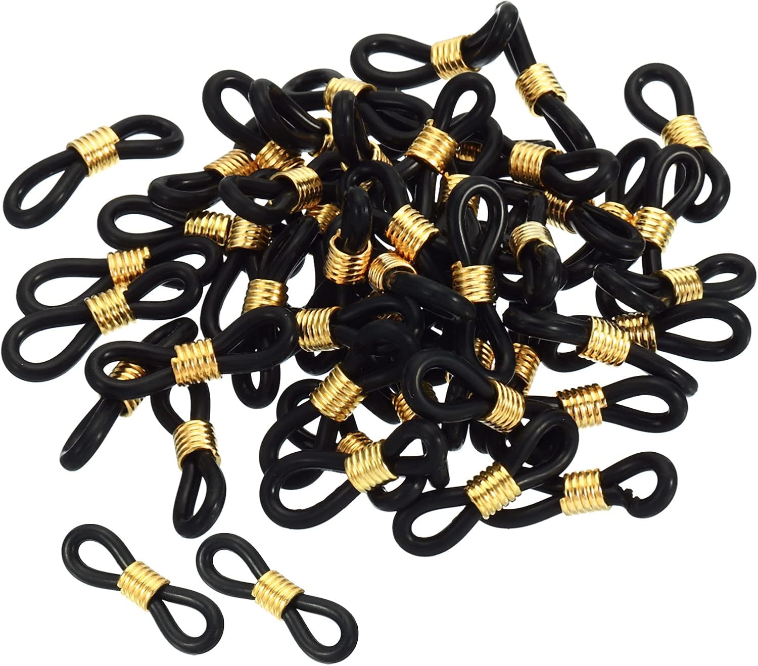 PATIKIL Eyeglass Chain Connector, 50 Pack Adjustable Anti Slip Silicone ...