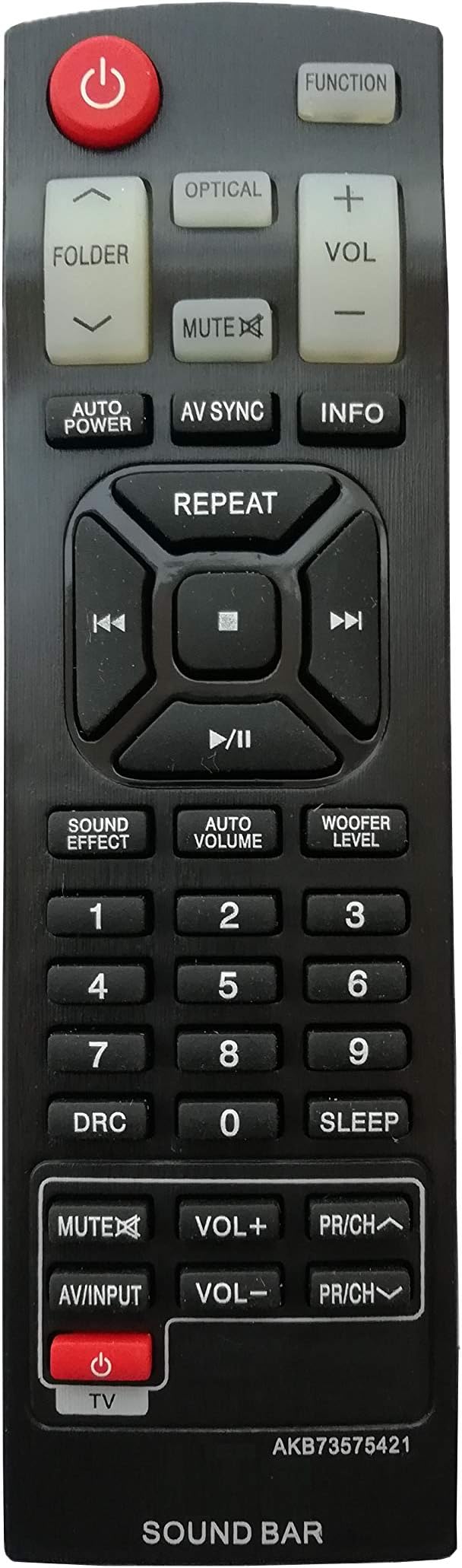Buy LipiWorld® AKB73575421 Sound Bar Remote Control for LG Sound Bar TV ...