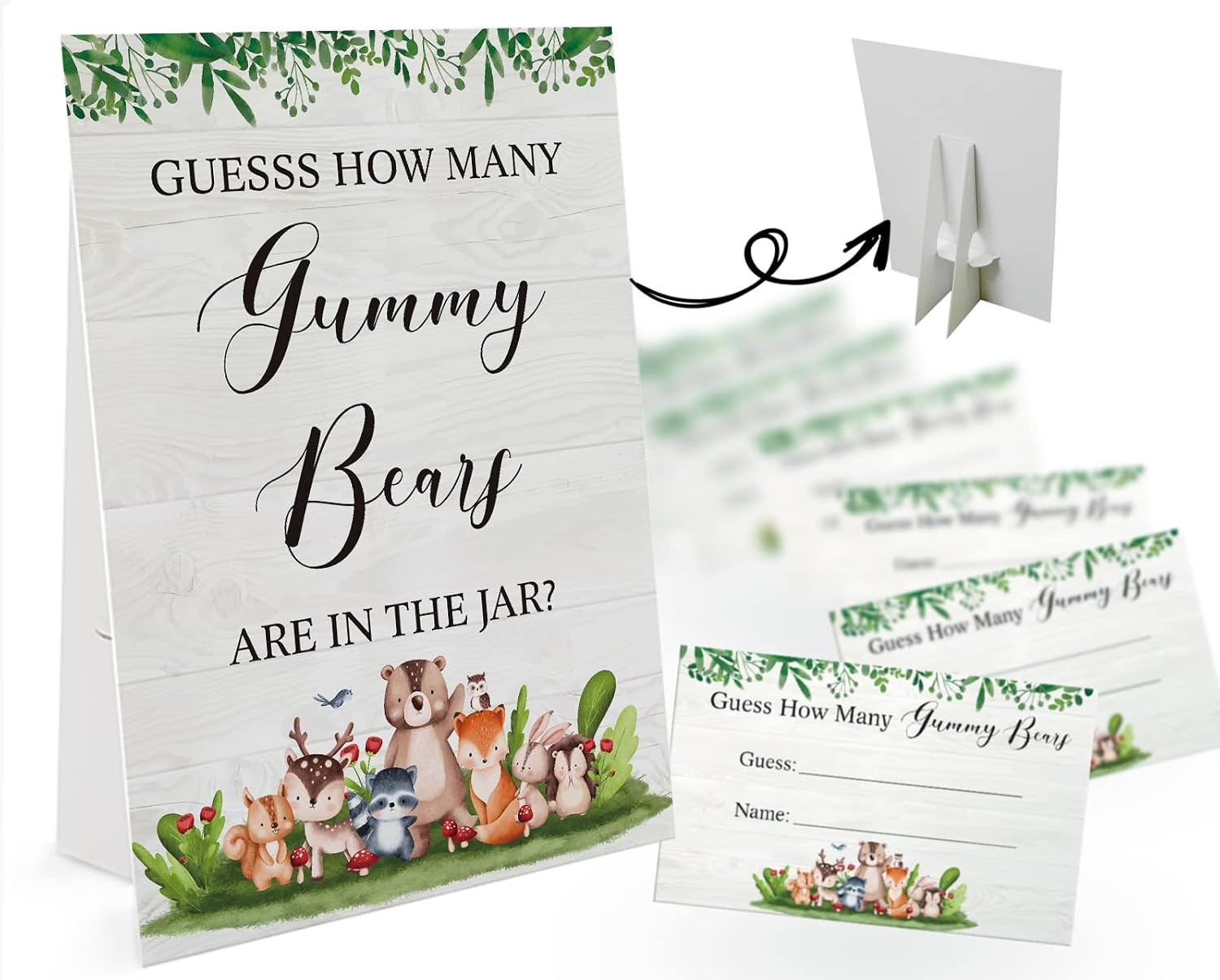 Baby Shower Activity Cards Winnie Baby Shower Game Cards - Guess How ...