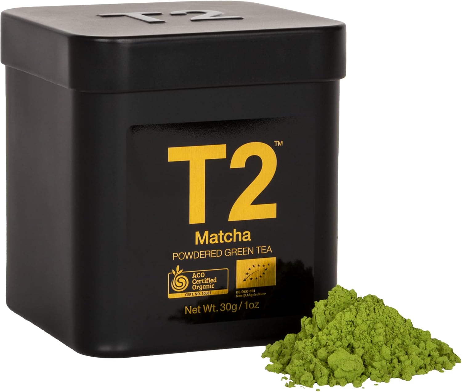 T2 Tea Organic Green Tea Matcha Powder in a Black Tin, 30 g : Amazon.com.au