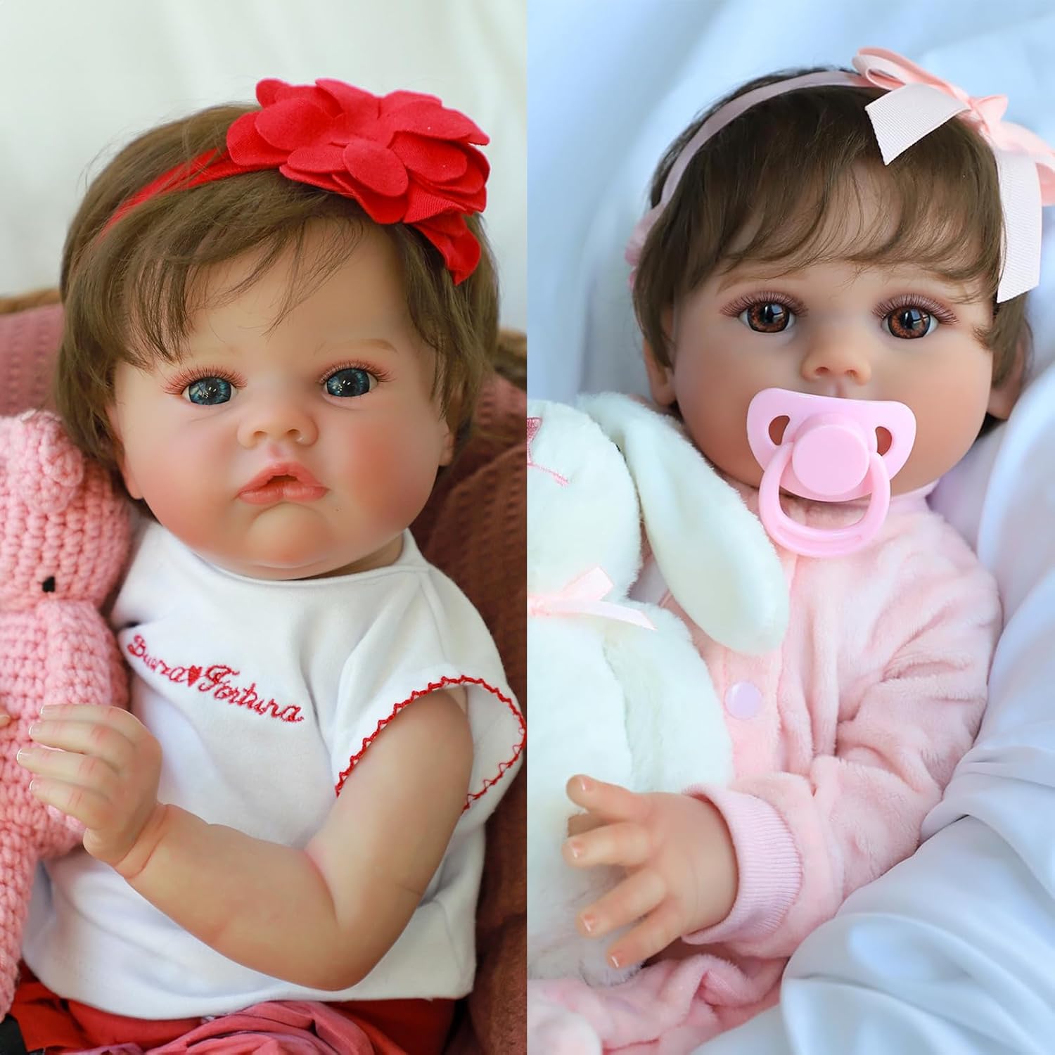 Amazon.com: SCOM Realistic Reborn Baby Dolls - 18 Inch Silicone Baby ...