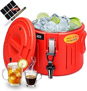Amazon.com: JopaihoVie Insulated Beverage Dispenser 2 Gallon - Ice and Hot Drink Dispenser with ...