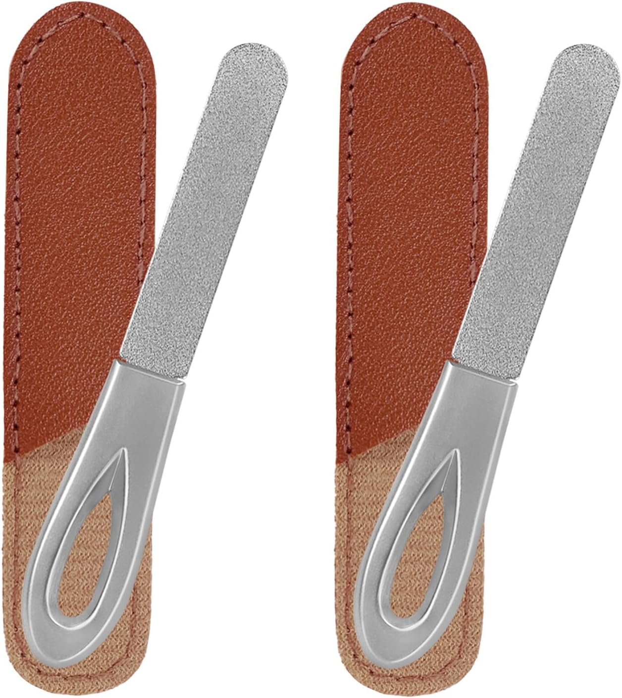 Amazon.com : Metal Nail File with Case, 2 Pack Nail Files for Natural ...