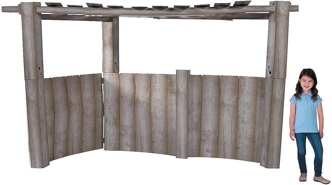 Amazon.com: Fun Express Nativity Stable Backdrop - Large 3D Cardboard ...