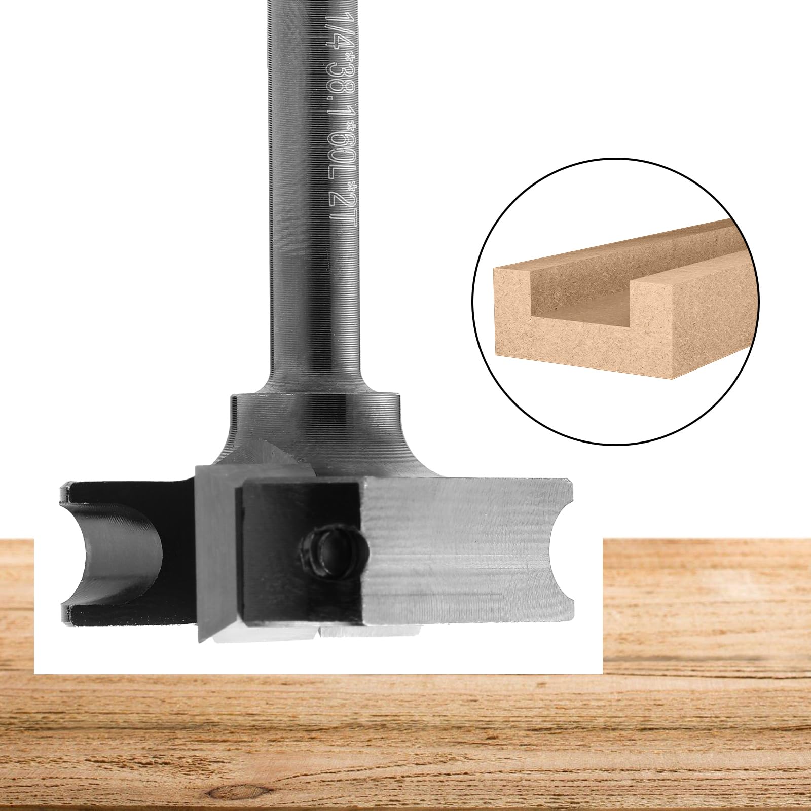 Snapklik.com : CNC Spoilboard Surfacing Router Bit, 1/4" Shank 1-1/2 ...