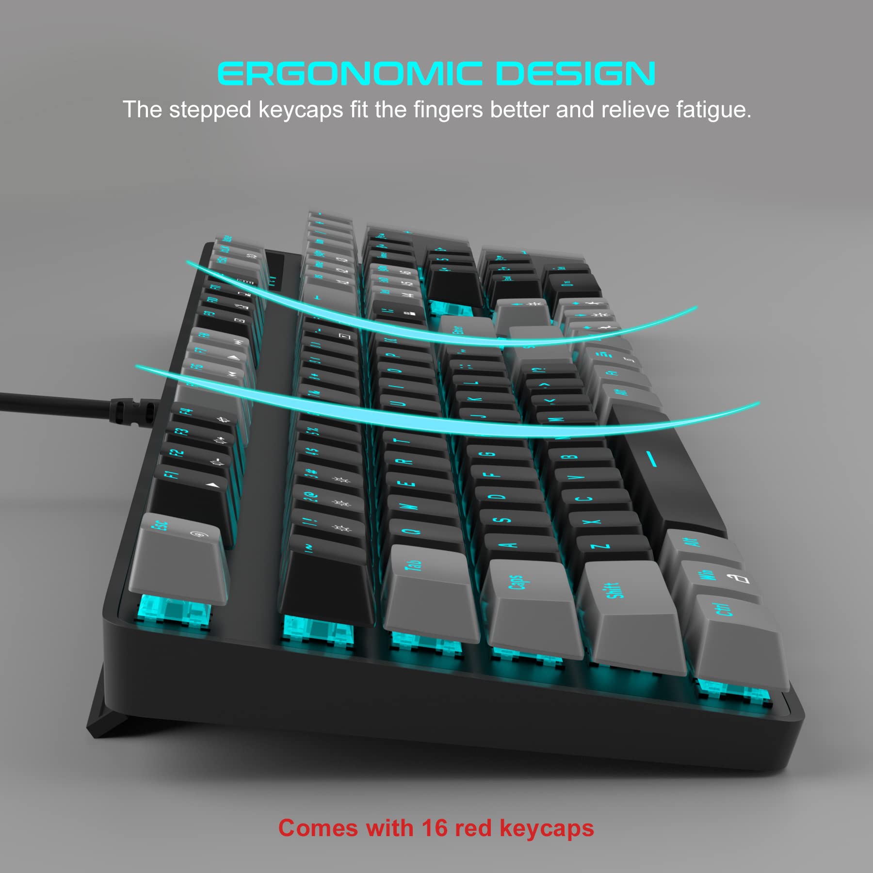 Snapklik.com : MageGee Mechanical Gaming Keyboard, 104 Keys Blue ...