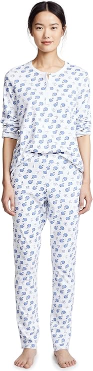 Roller Rabbit Women's Hathi PJ Set, Blue, XL at Amazon Women’s Clothing ...