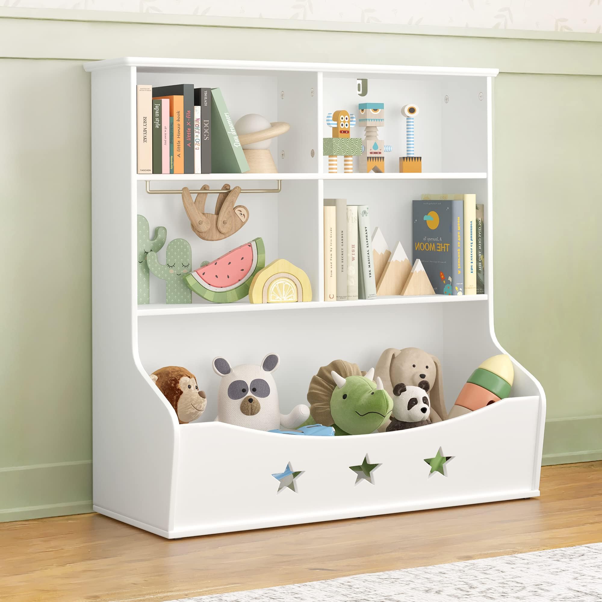 Amazon.com: Alkmaar Kids Bookshelf and Bookcase Toy Storage Multi Shelf ...