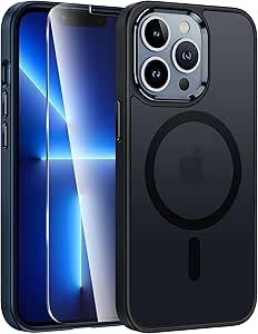 Amazon.com: FNTCASE for iPhone 13-Pro-Max Phone Case: Magnetic Translucent Matte Texture Slim ...