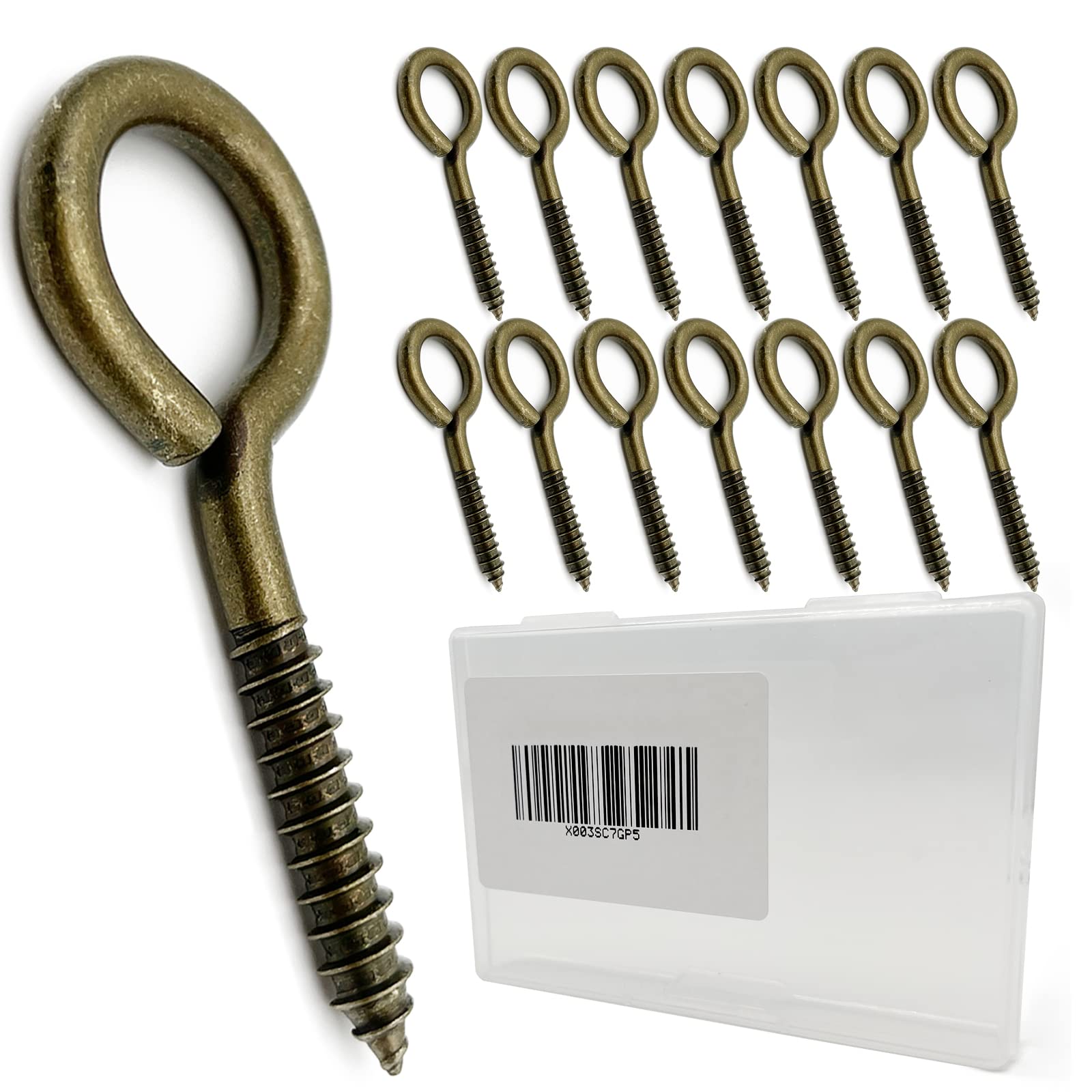 Amazon.com: Allkeen 2.56 Inch Stainless Steel Eye Screws for Wood, 15 ...