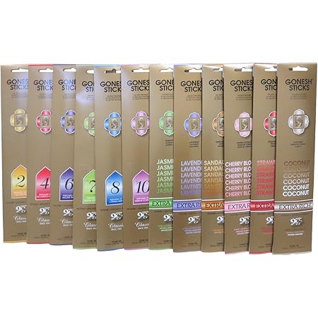 Amazon.com: Gonesh 2 4 6 8 10 12 14 Incense Sampler 20 Sticks X 7 Packs ...