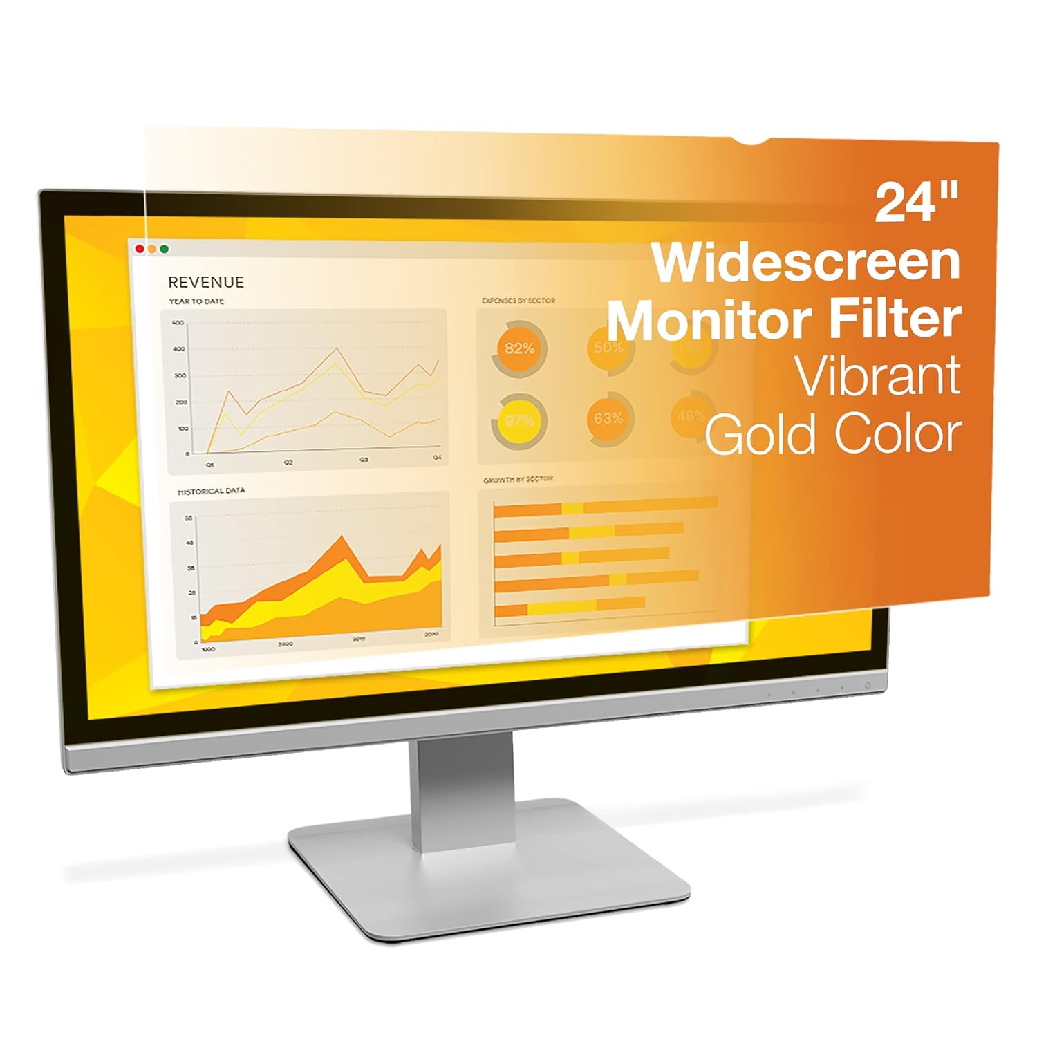3M Gold Privacy Filter for 24.0" Monitor (GF240W9B)(16:9 Aspect Ratio ...