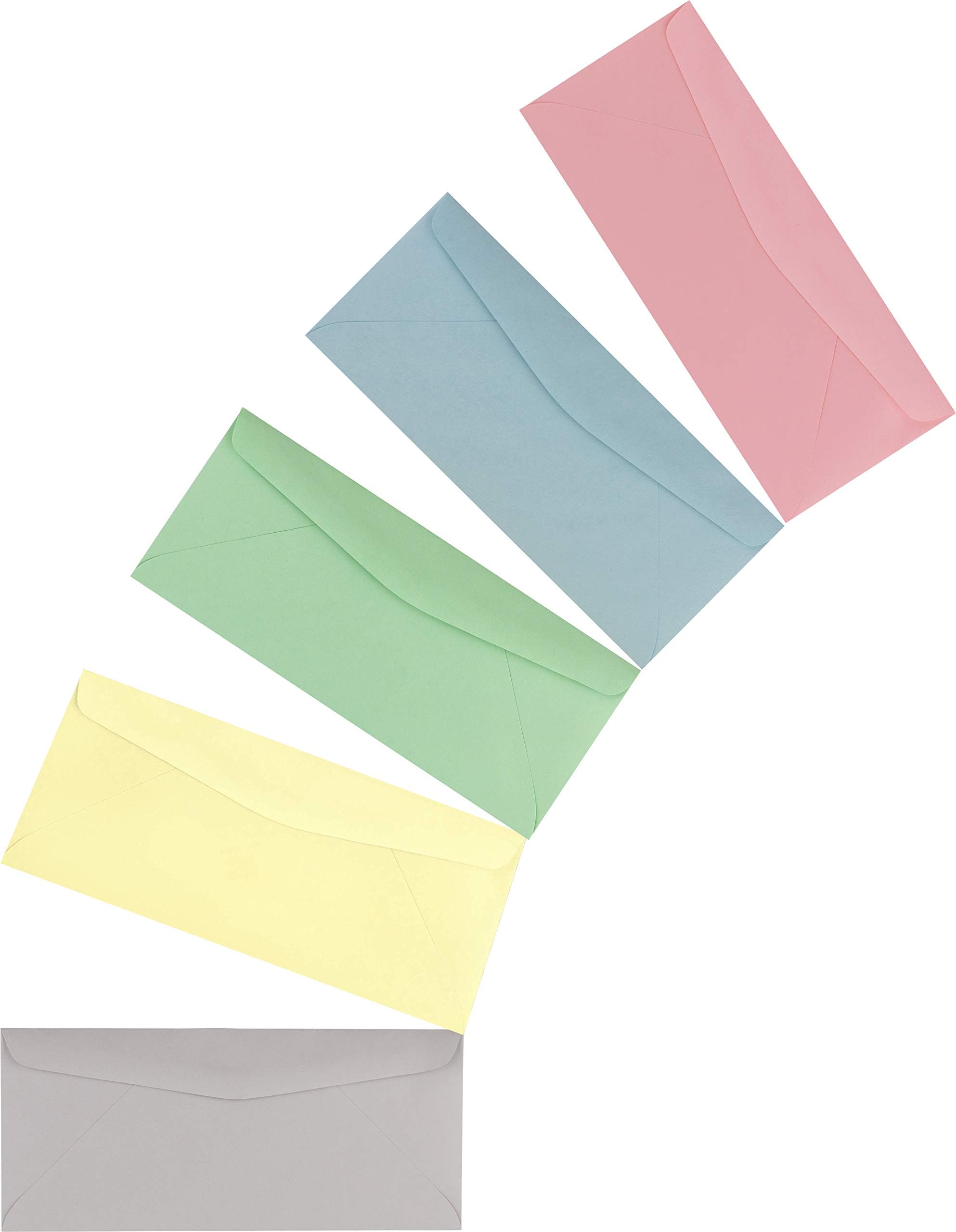 Amazon.com : #10 Colored Envelopes - 120 Pack Pastel Color Business ...