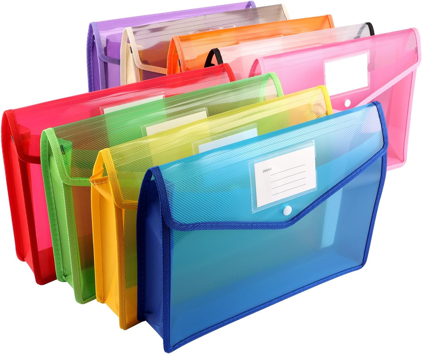 9 Pièces A4 Classeur en Plastique, Pochette Plastique Pochette Document ...