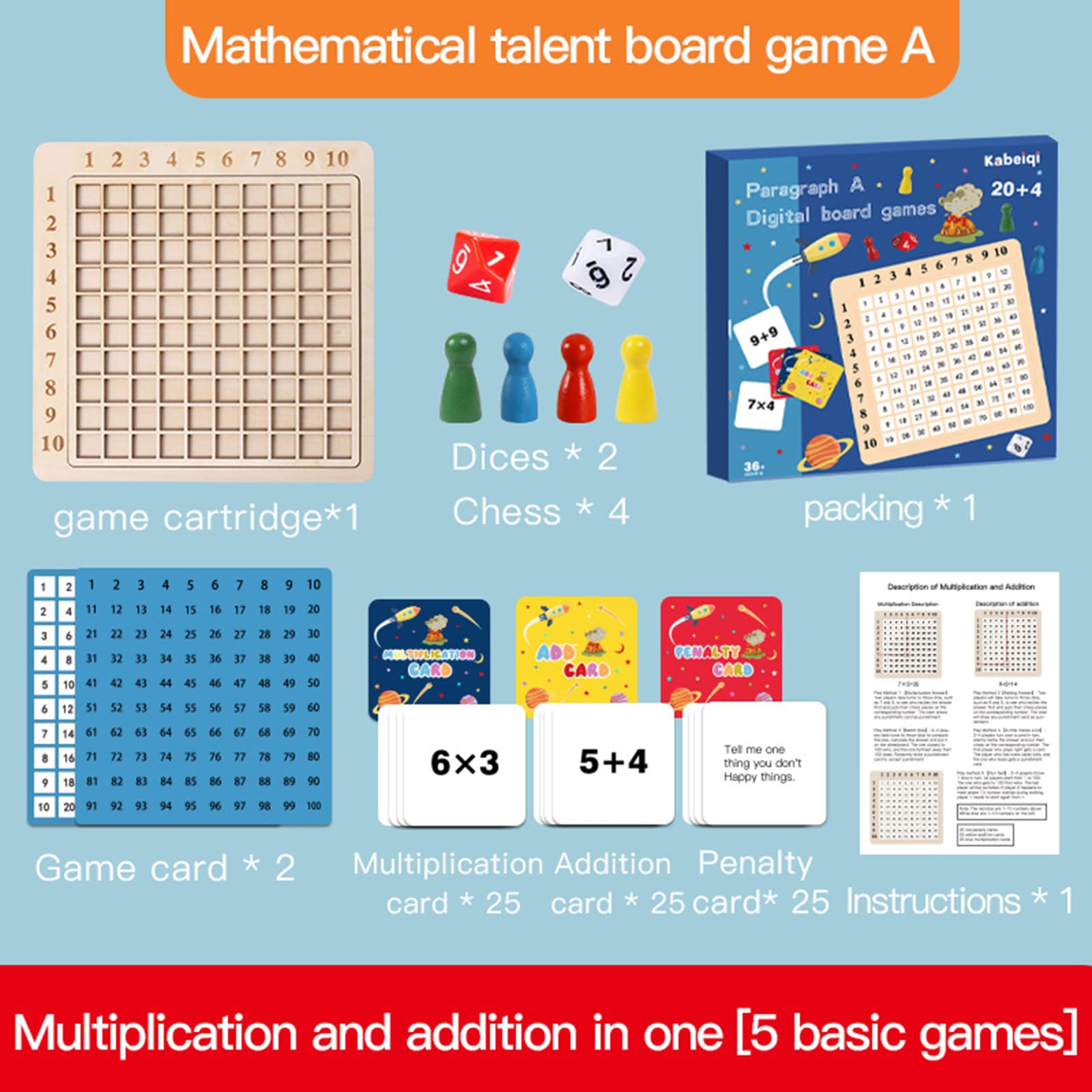 Snapklik.com : Wooden Math Addition Board, Montessori Counting Toy ...