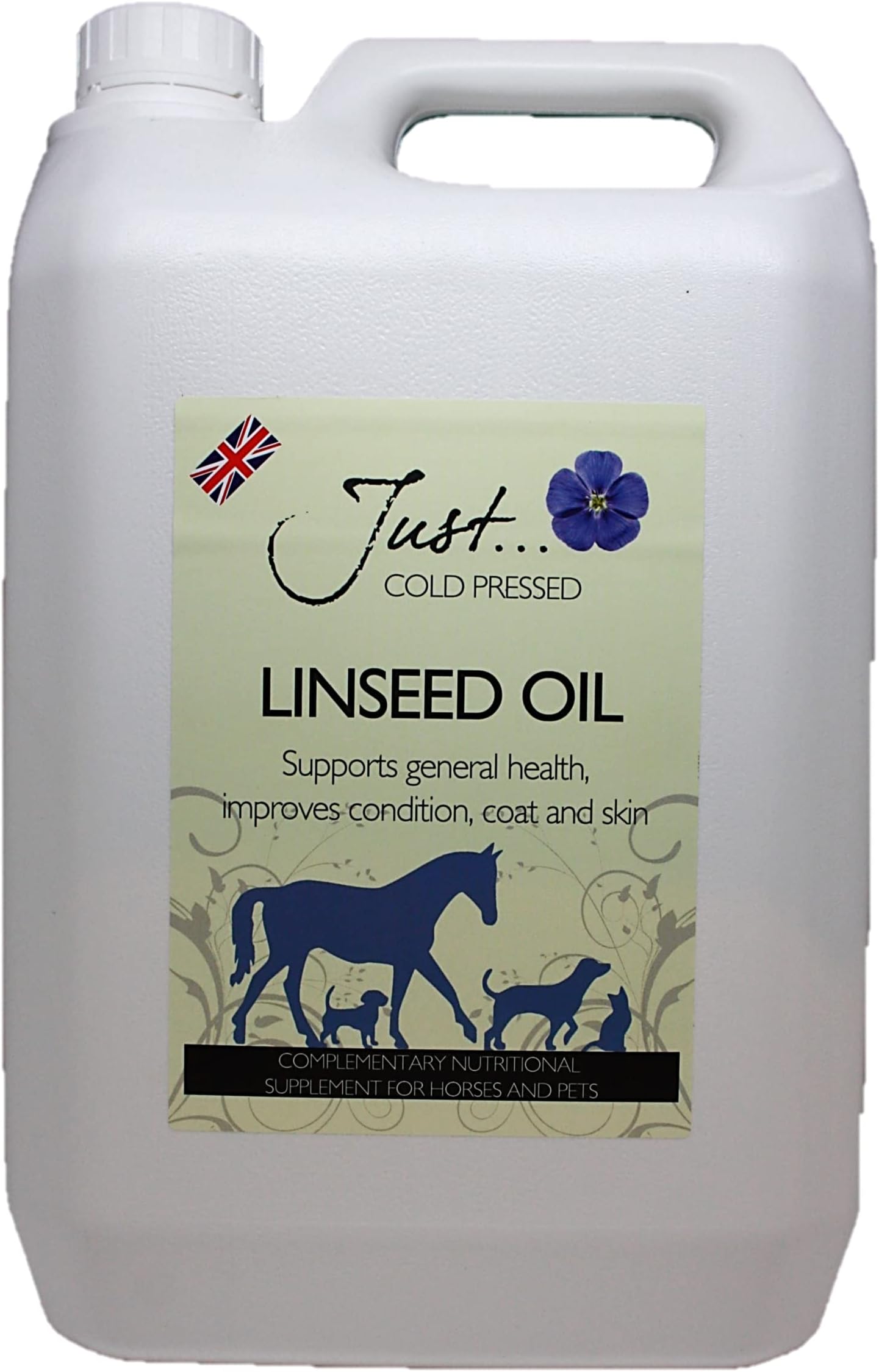 Just Linseed Oil - Natural Pet Supplement - British Cold Pressed Extra ...