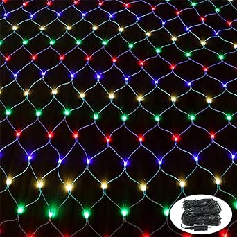 NAIZY LED Light Net 6 x 2 m 280 LEDs Fairy Lights Net RGB Light Curtain ...