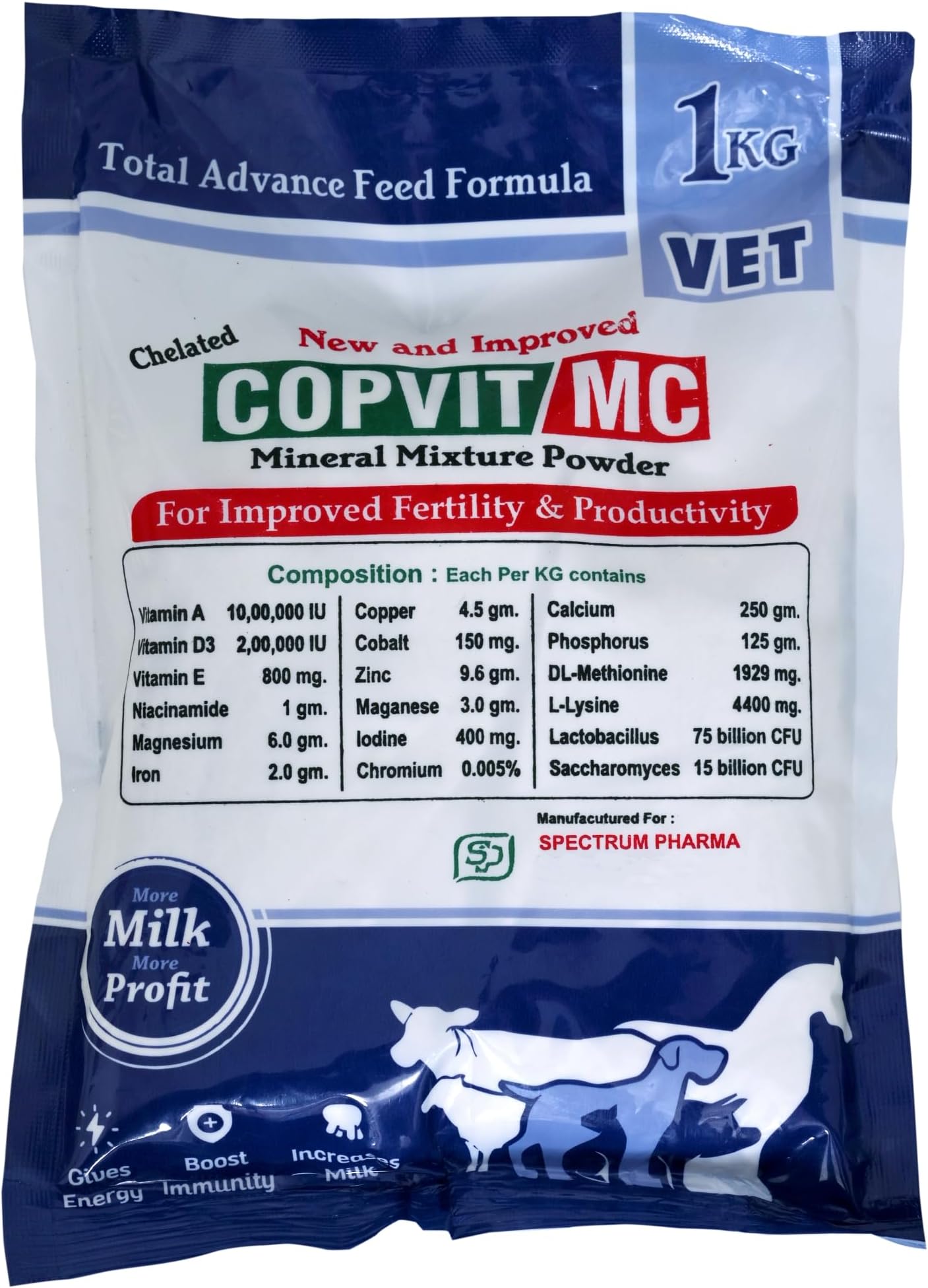 Bio Pro Bypass Fat For Cow, Cattle, Buffalo & Farm Animals,Increase ...