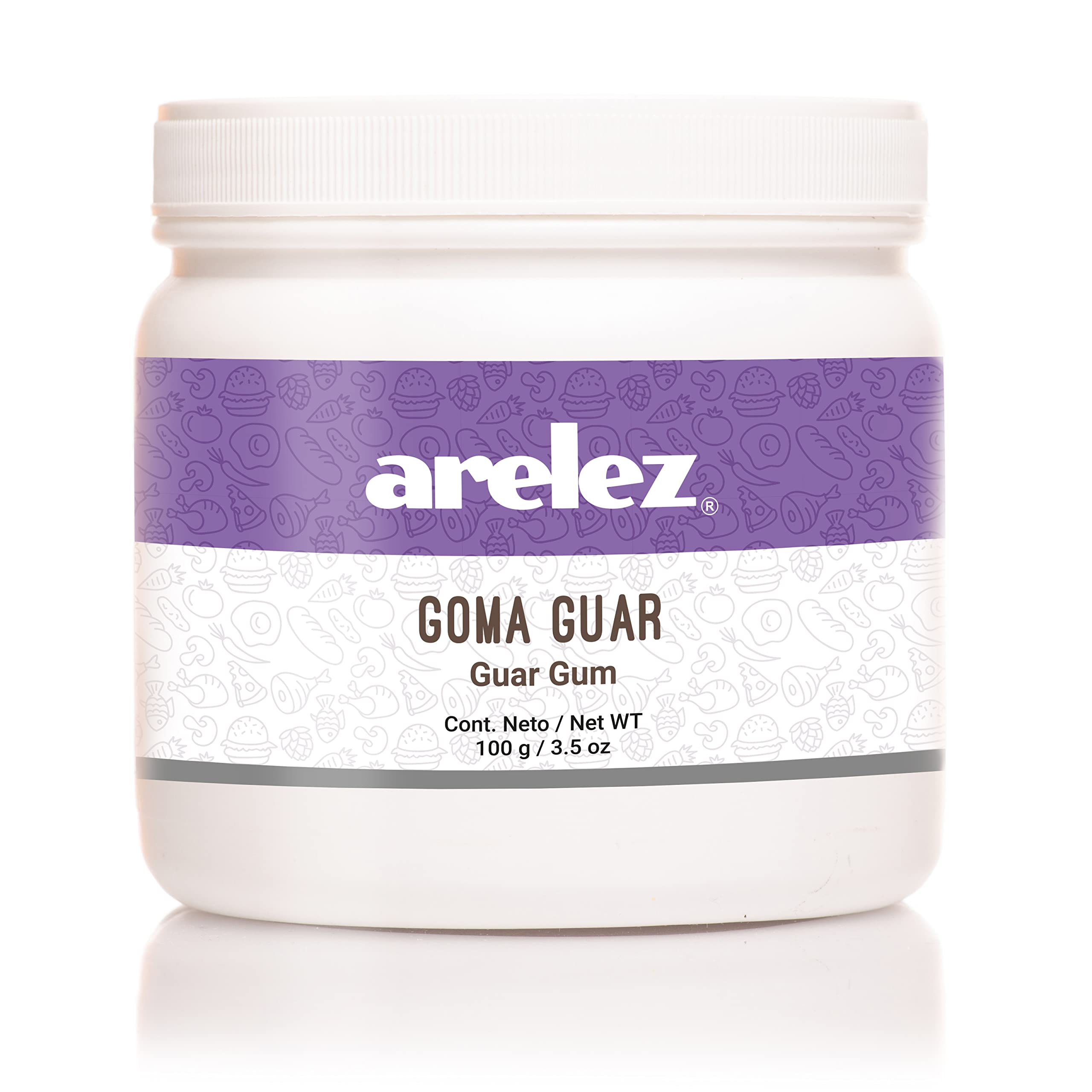Goma Guar 100 gramos Arelez Grado Alimenticio : Amazon.com.mx ...