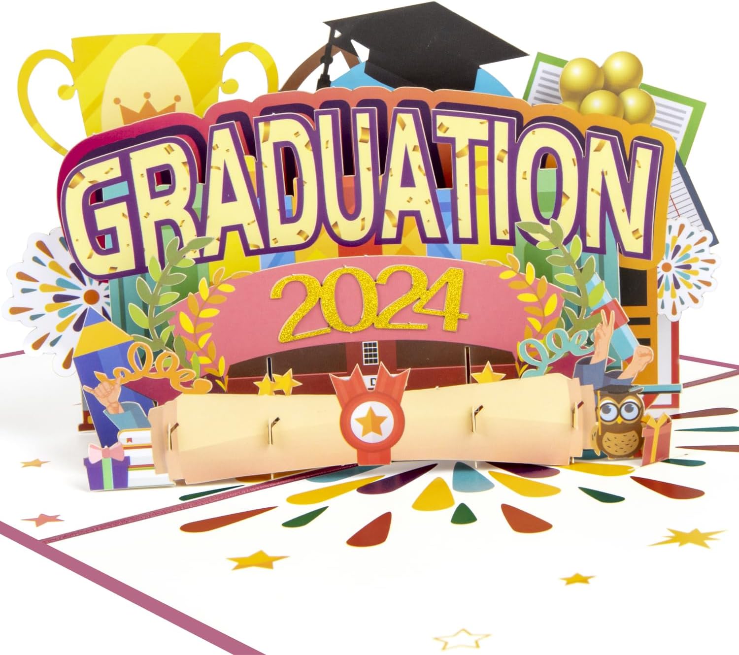 Amazon.com : Magic Ants 3D Pop-Up Graduation Card - Congratulations ...