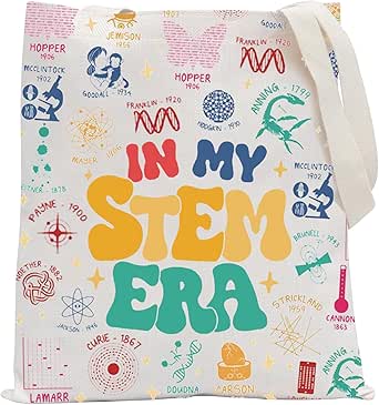 Amazon.com: POFULL Stem Teacher Gift In My Stem Era Tote Bag PhD ...