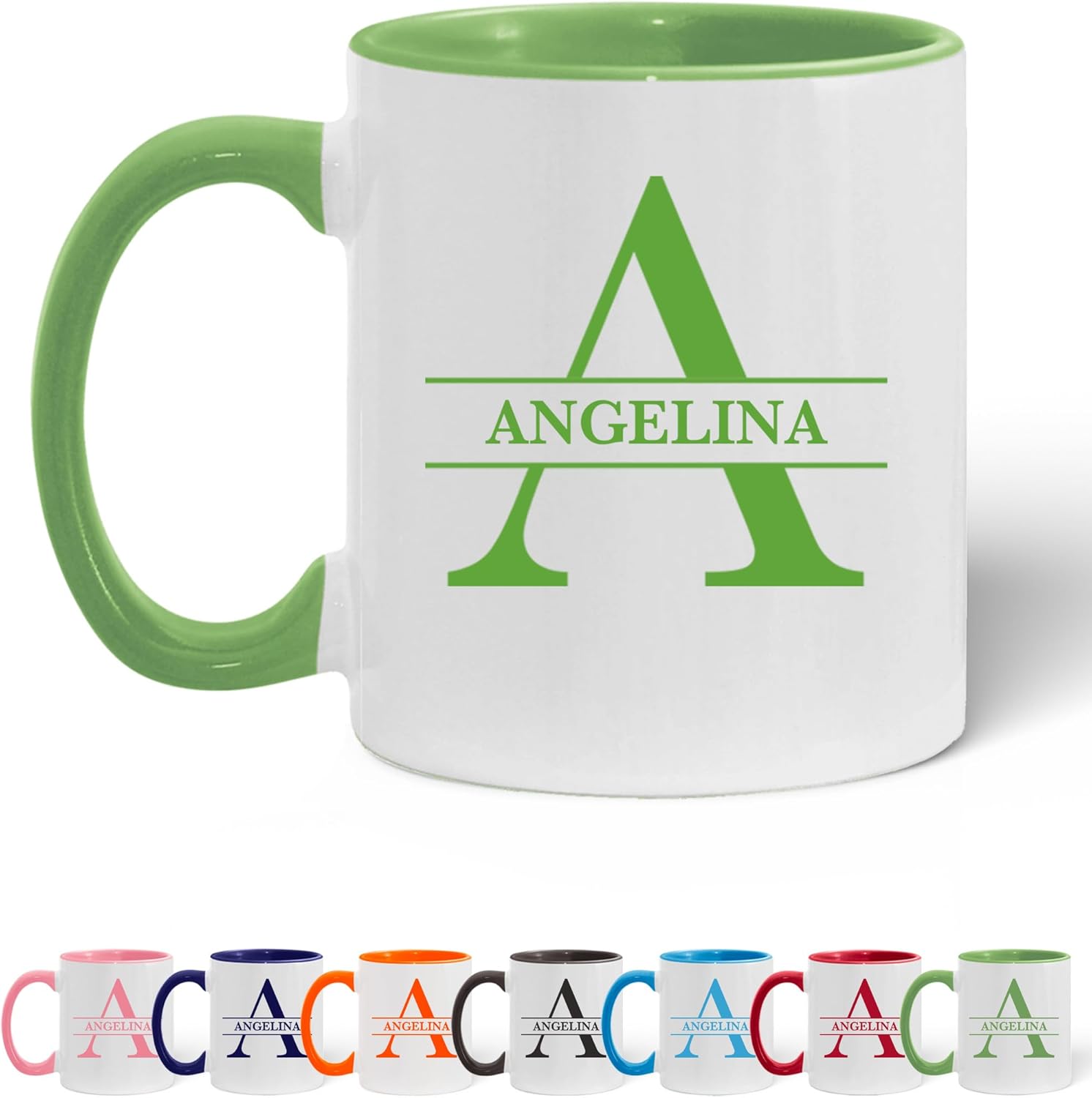 Amazon.com: Custom Coffee Mug - Personalized Ceramic Cups with Initial ...