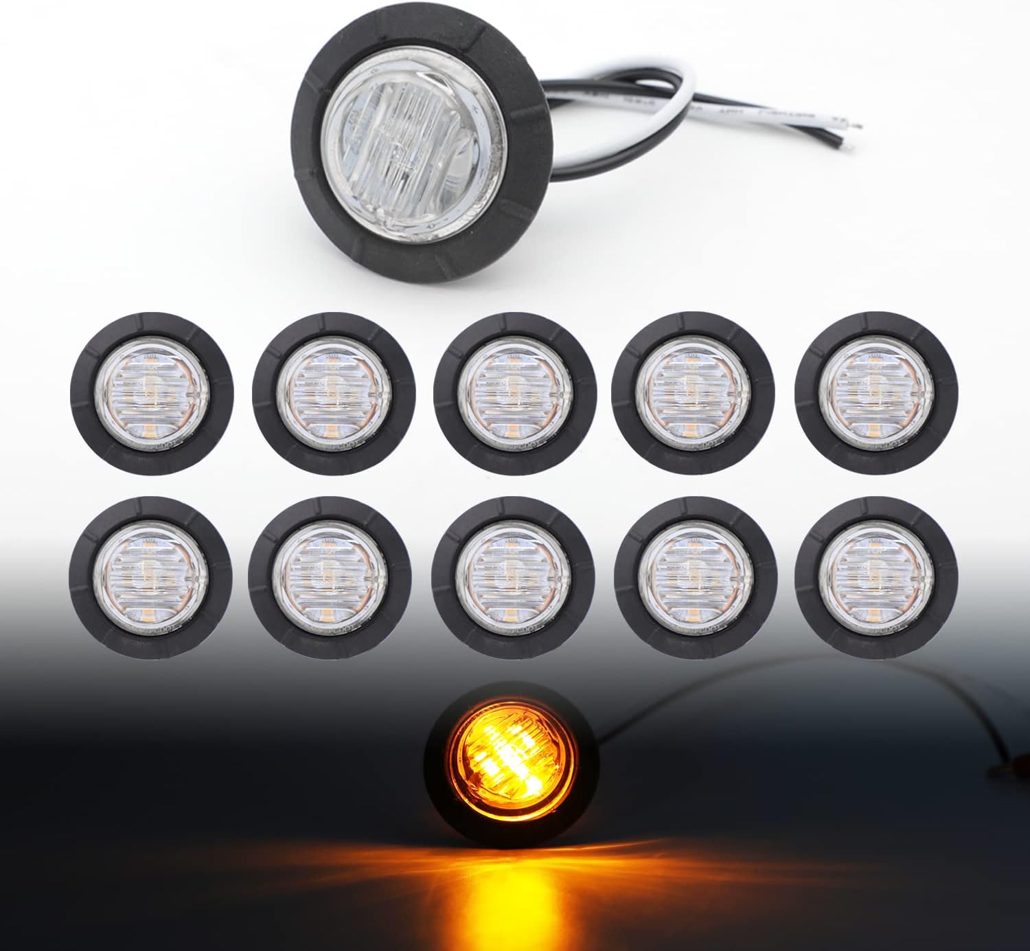 Amazon.com: Maxxima M09400Y Amber 1-1/4" Round LED Clearance Marker ...