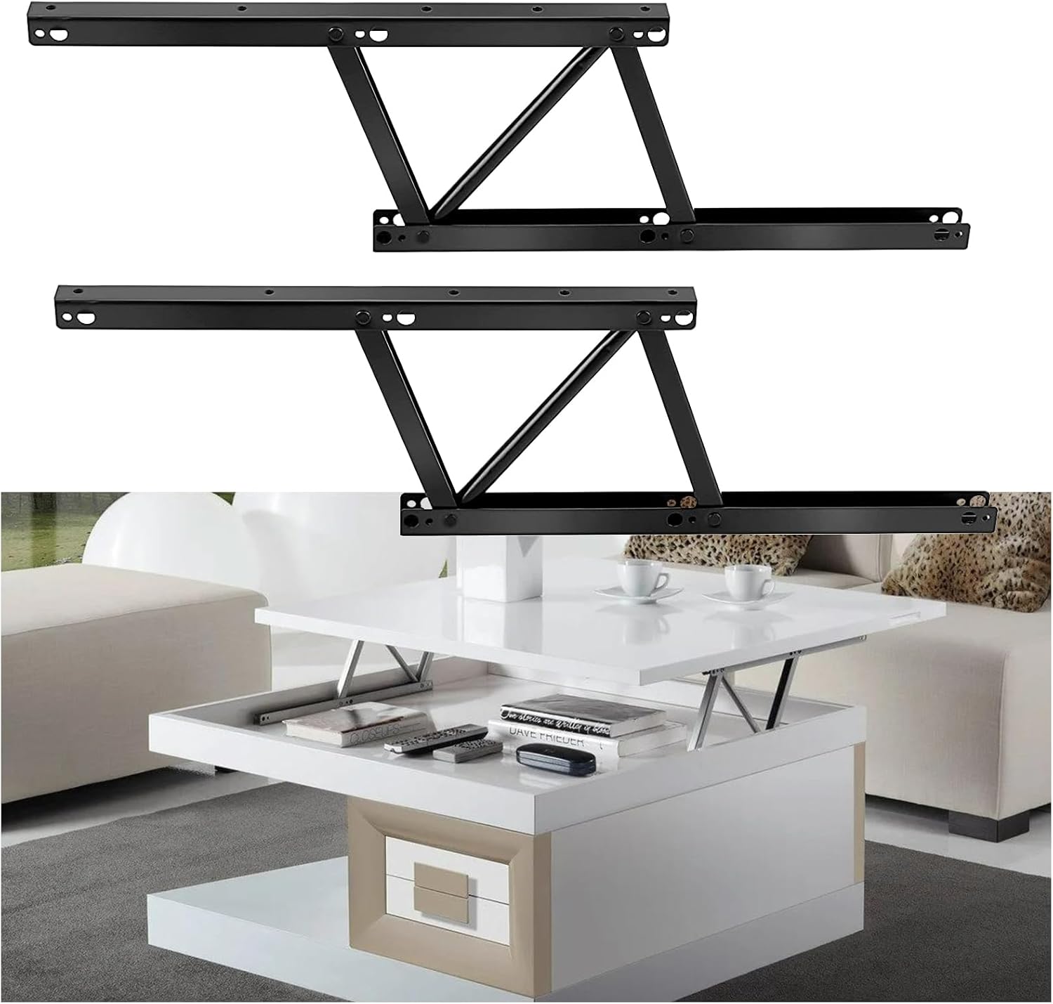 2 Pcs Lift Up Top Coffee Table Hinge,Coffee Table Lift Top Hardware ...