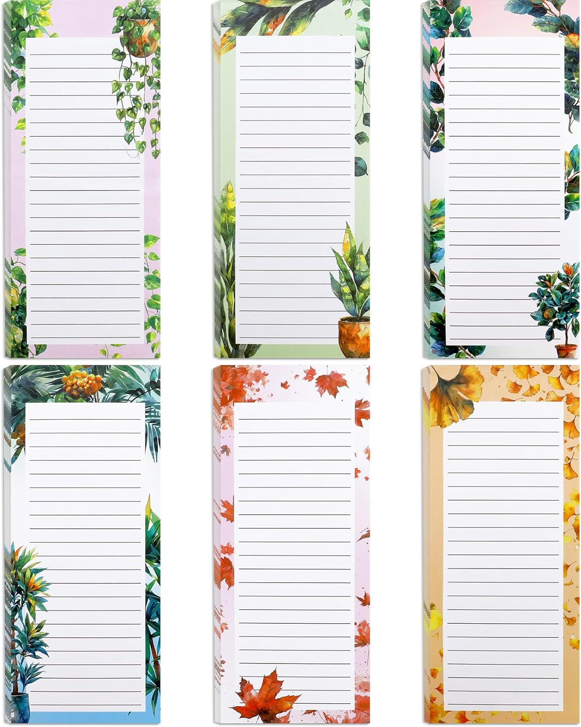 Amazon.com : Cutiland 6 Pack Magnetic Notepads for Refrigerator,Leaf ...