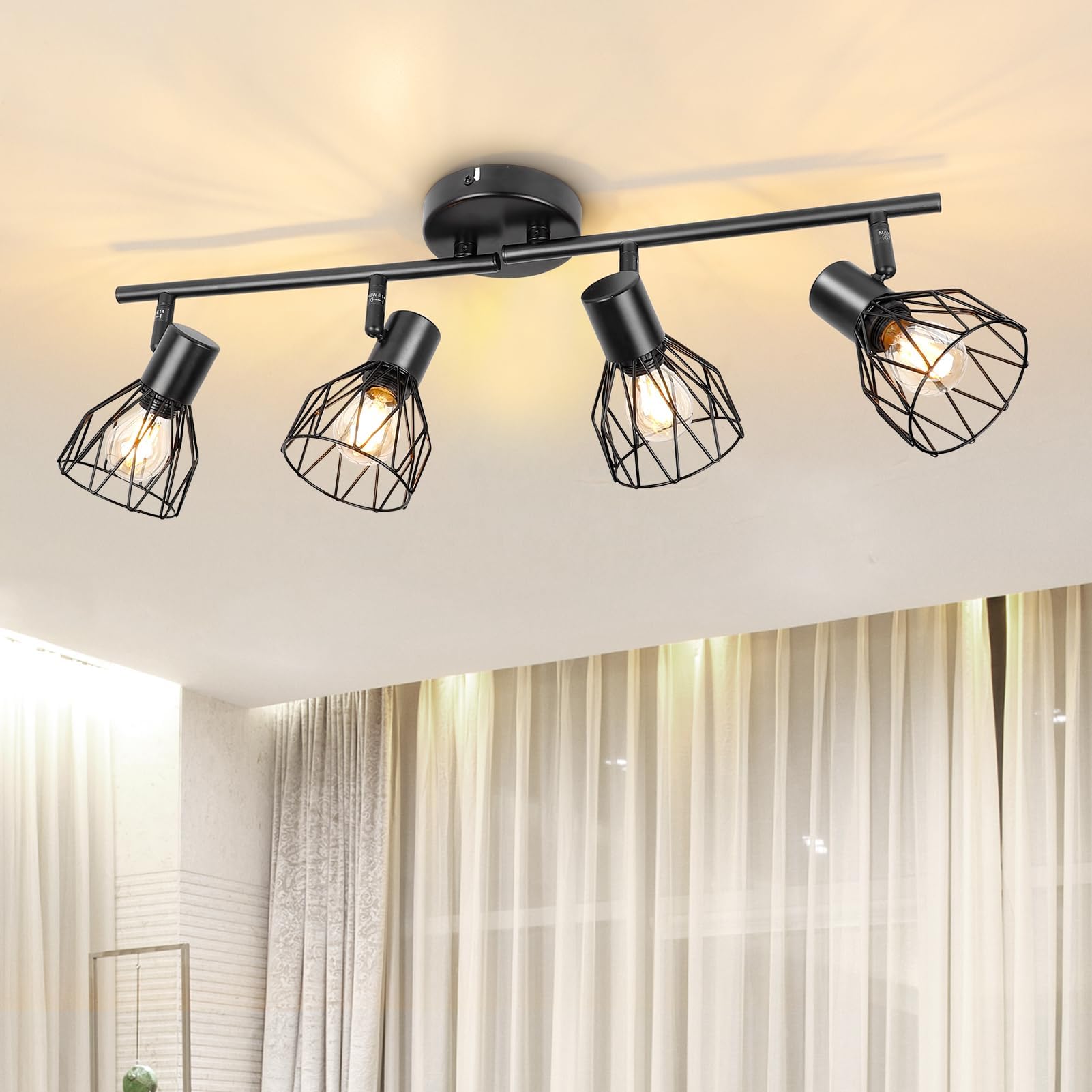 Dehobo Spot Light Fittings for Ceilings Adjustable Metal Wire Cage ...