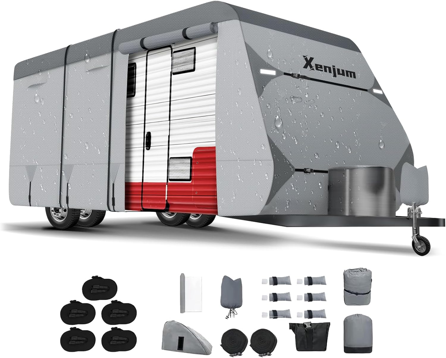 Travel Trailer RV Cover, Upgraded 7 Layers RV Cover for 30-33ft ...