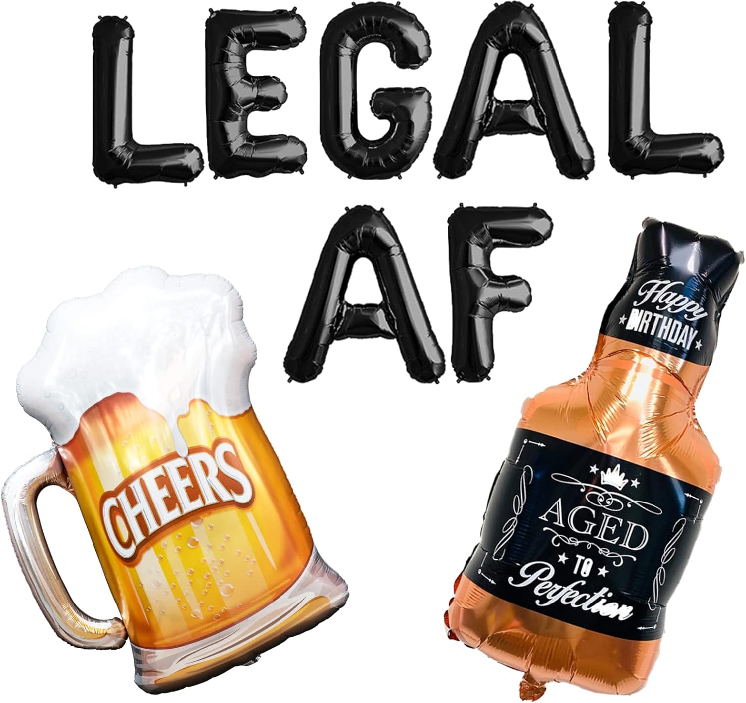 Amazon.com: Legal AF Banner, 21st Birthday Decorations Banner,21st ...