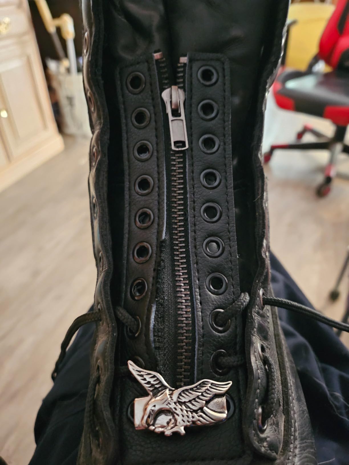 Amazon.com: PH PandaHall Leather Lace-in Boot Zipper Inserts, 6.9 x 2 ...