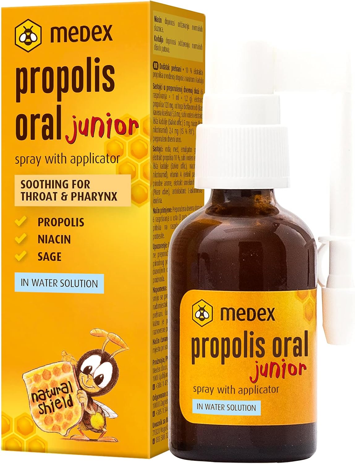 Medex Propolis Oral Junior Water-Based Spray with Applicator, 30ml ...
