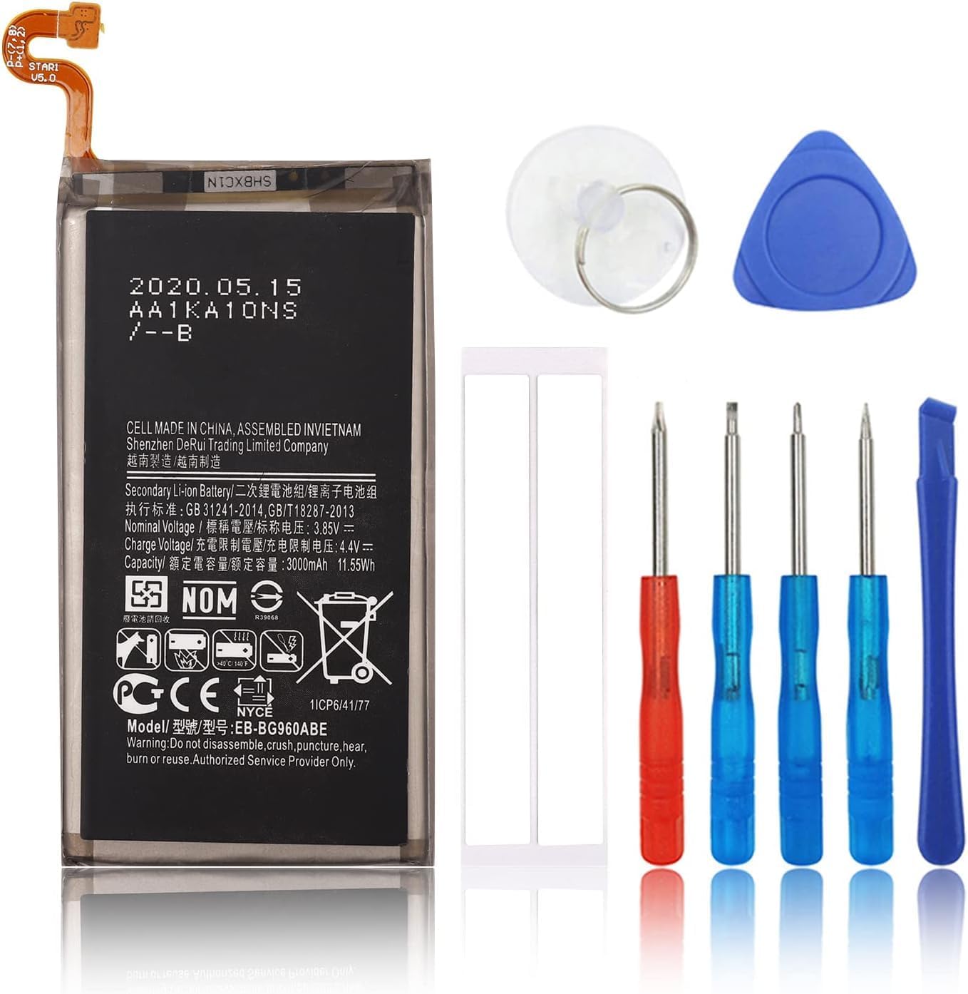 Amazon.com: Galaxy S9 Battery,4300mAh High Capacity Battery EB-BG960ABE ...