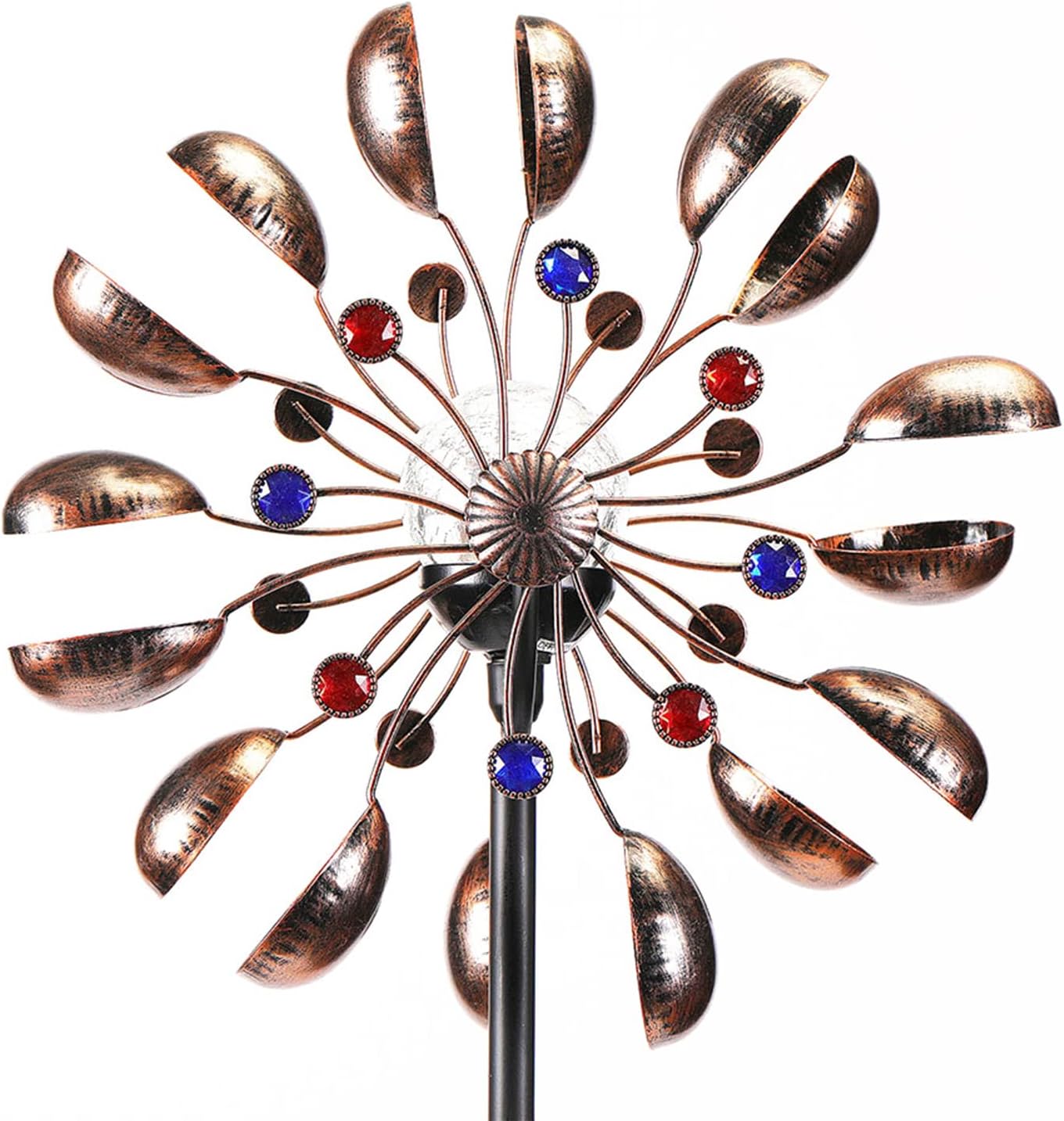 Amazon.com: BestAlice Wind Spinners, Solar Wind Spinner with Metal ...