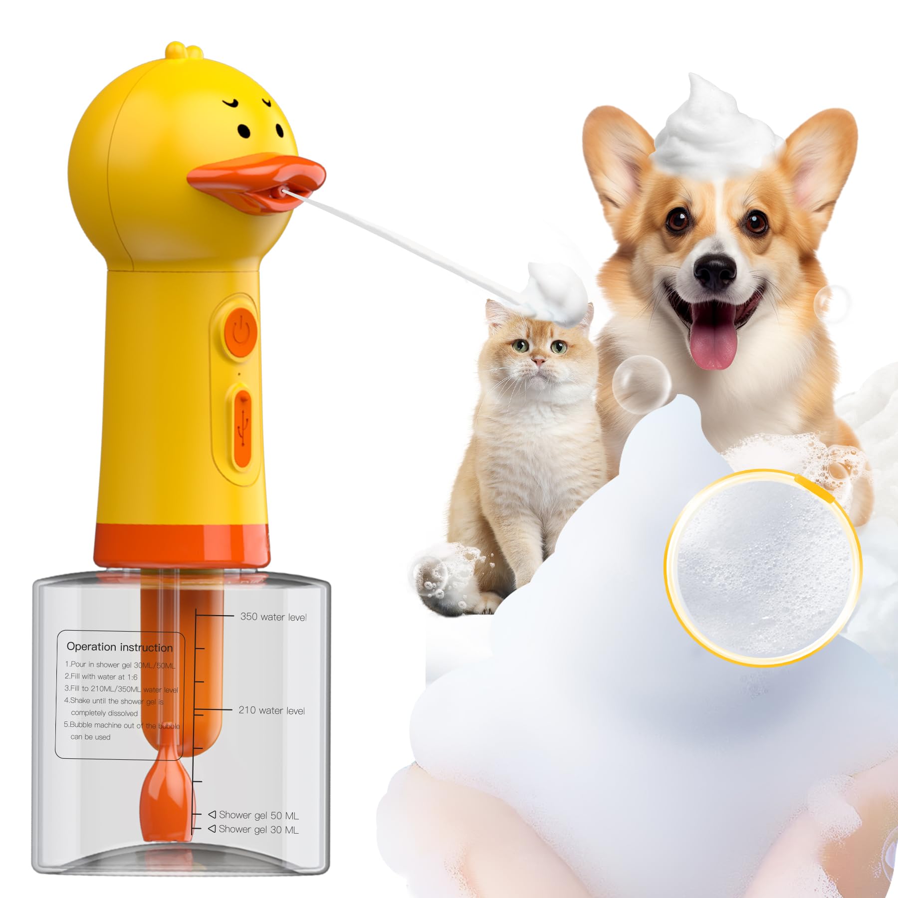 Amazon.com: NRYDEPET Electric Dog Cleaning Foam Machine, Automatic Dog ...