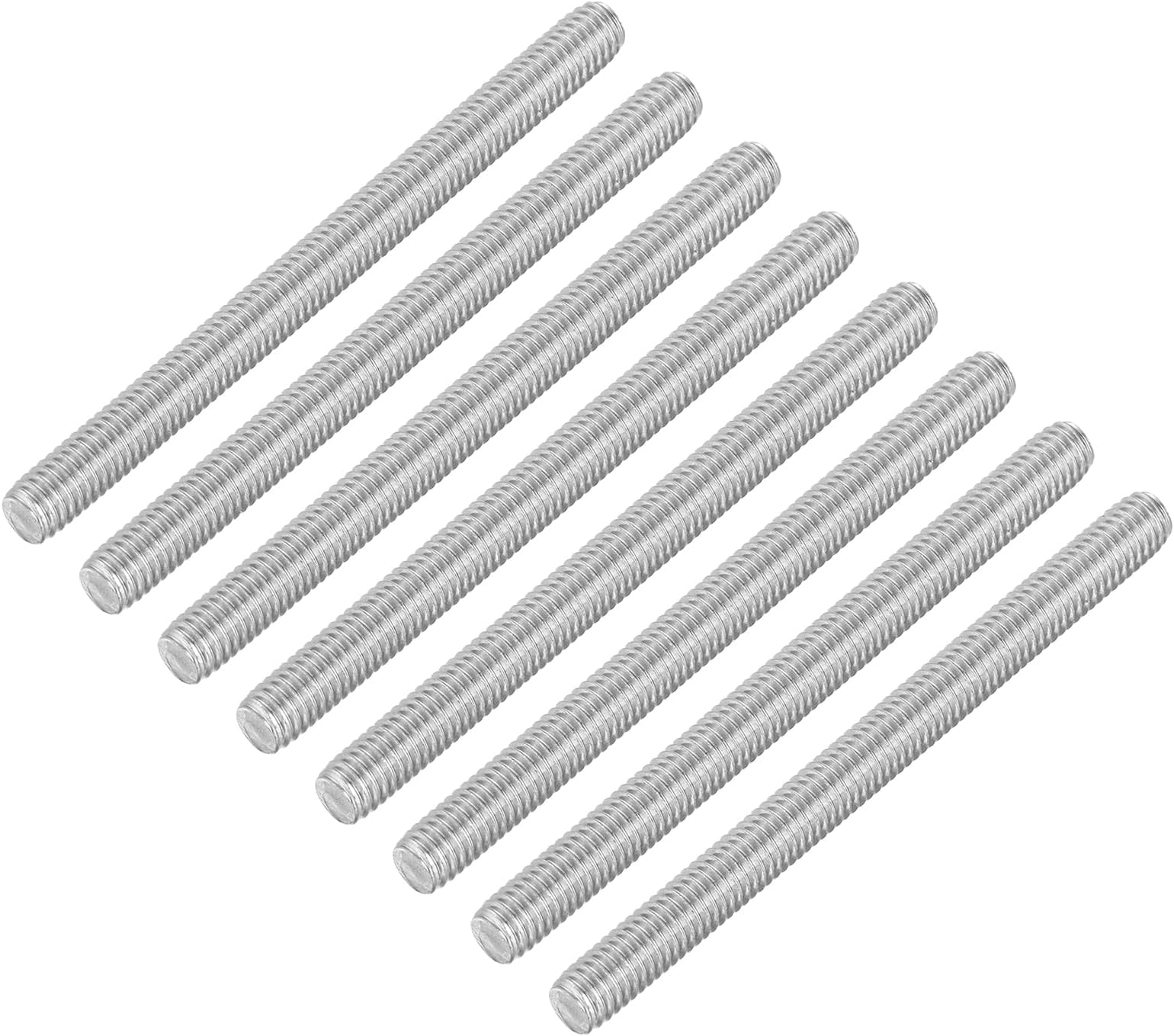 uxcell M8 x 70mm 1.25mm Pitch 304 Stainless Steel Fully Threaded Rods ...