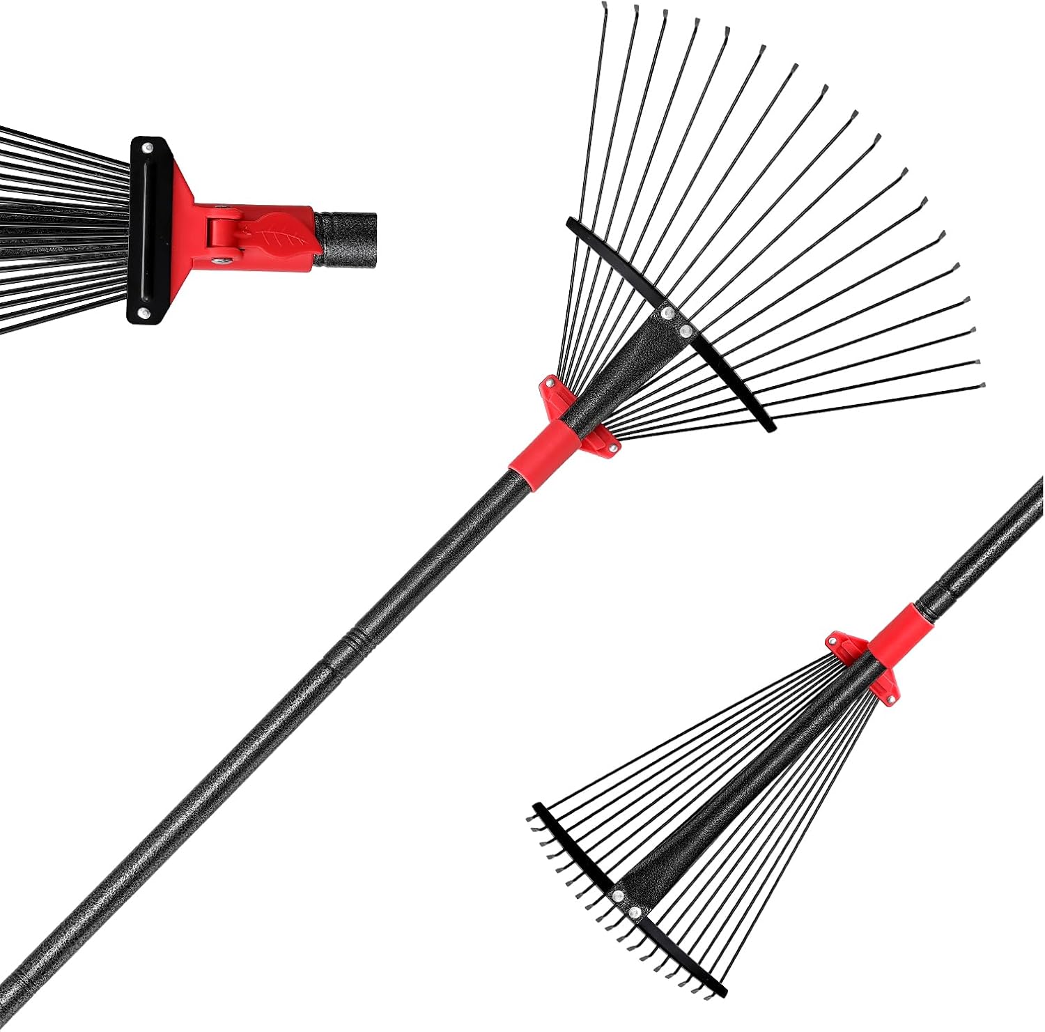 Amazon.com : BsBsBest 75 Inch Rake for Leaves with 18 Metal Tines 10-18 ...