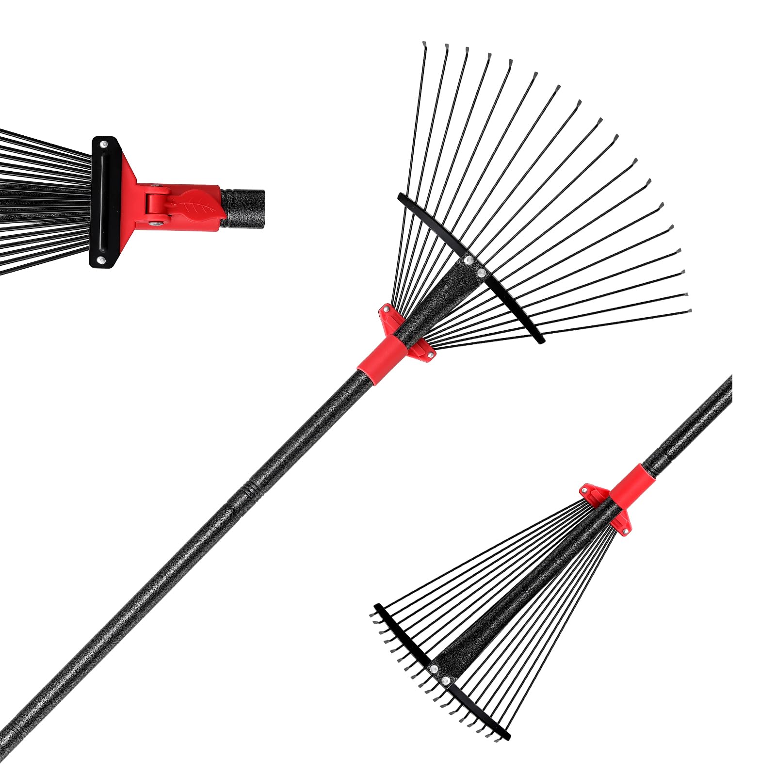 Amazon.com : BsBsBest 61 Inch Rake for Leaves with 18 Metal Tines 10-18 ...